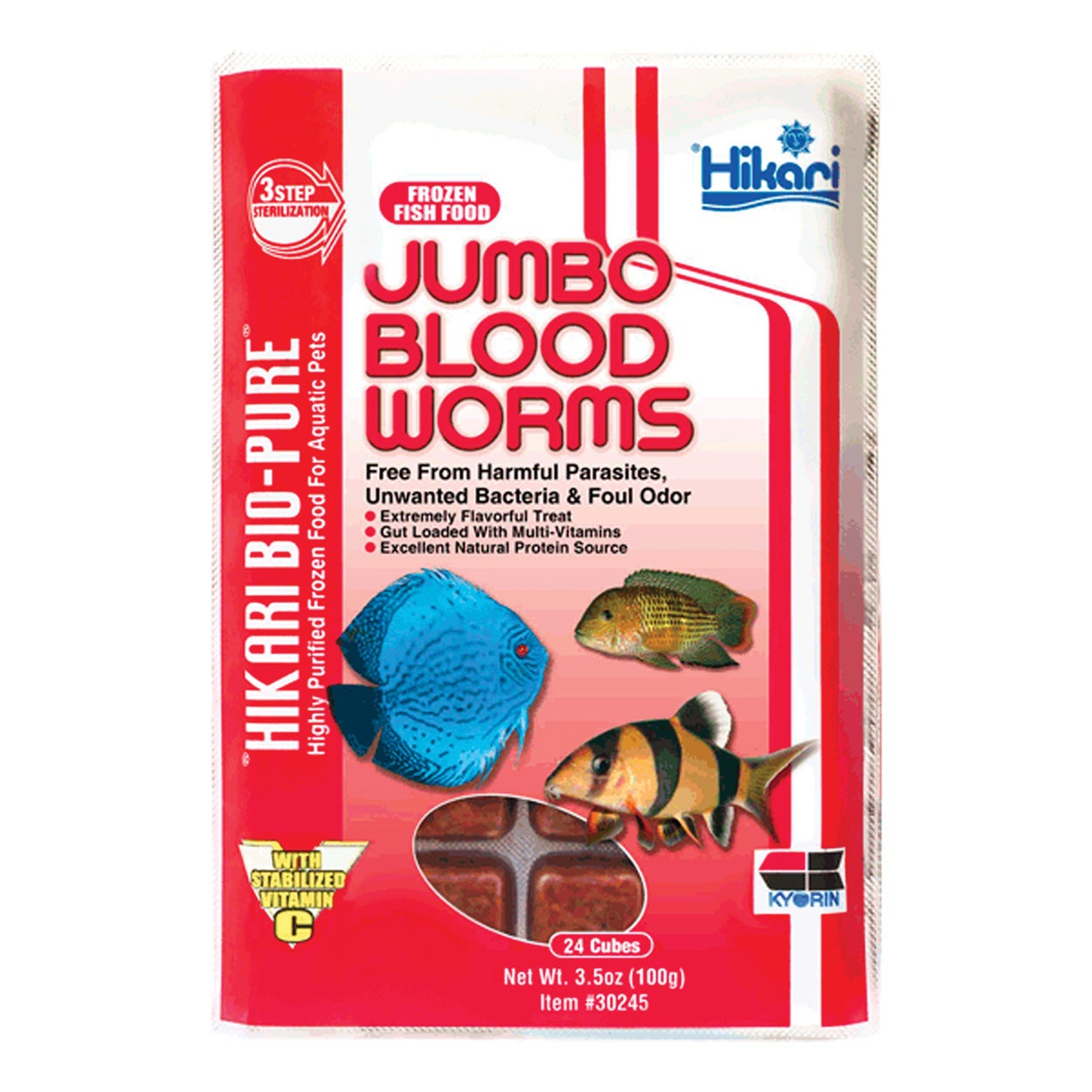 Hikari Frozen Jumbo Bloodworm Cube 3.5oz - PICK UP ONLY | ShrimpFever